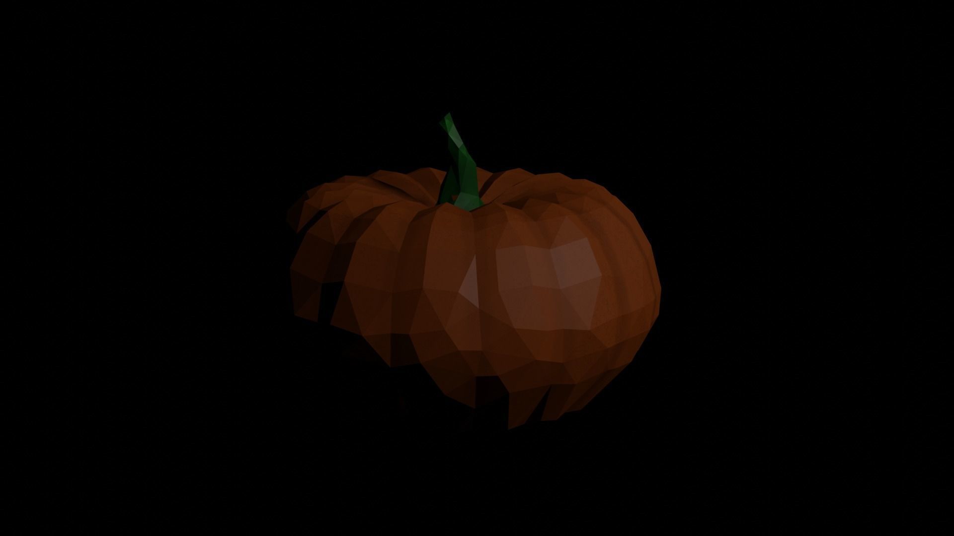 3D model Low Poly Pumpkins and Jack o-lanterns 3D models VR / AR / low ...