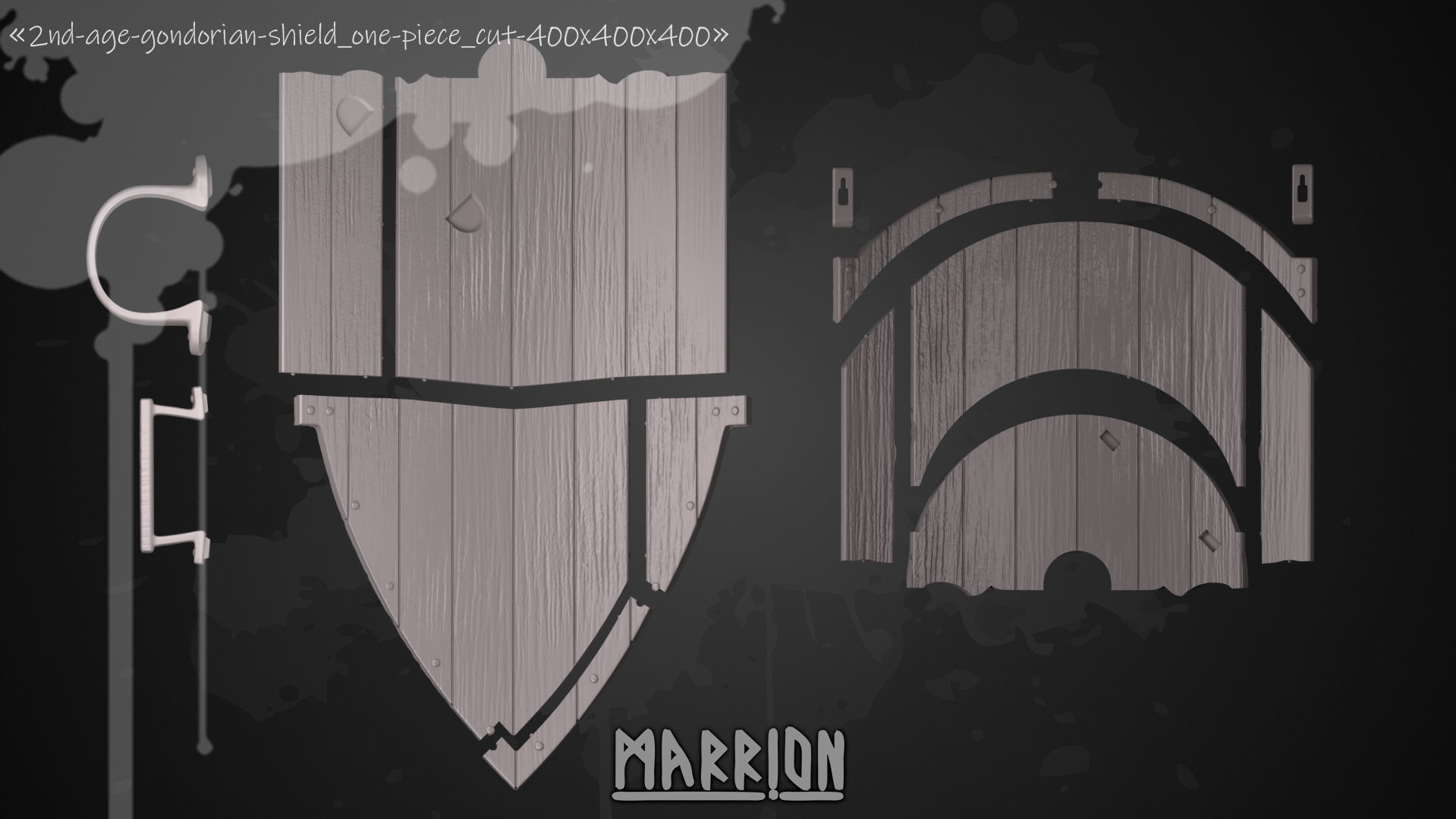 2nd age Gondorian shield 3D model 3D printable | CGTrader