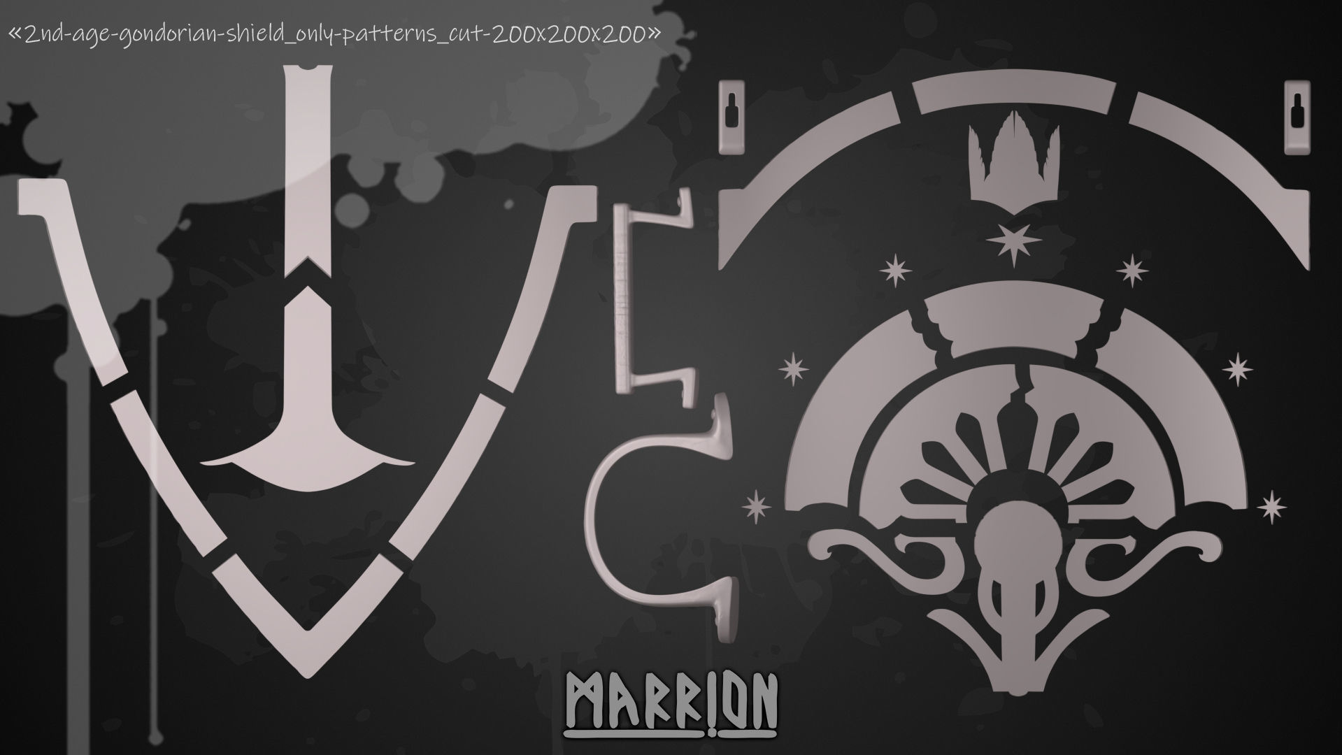 2nd age Gondorian shield 3D model 3D printable | CGTrader