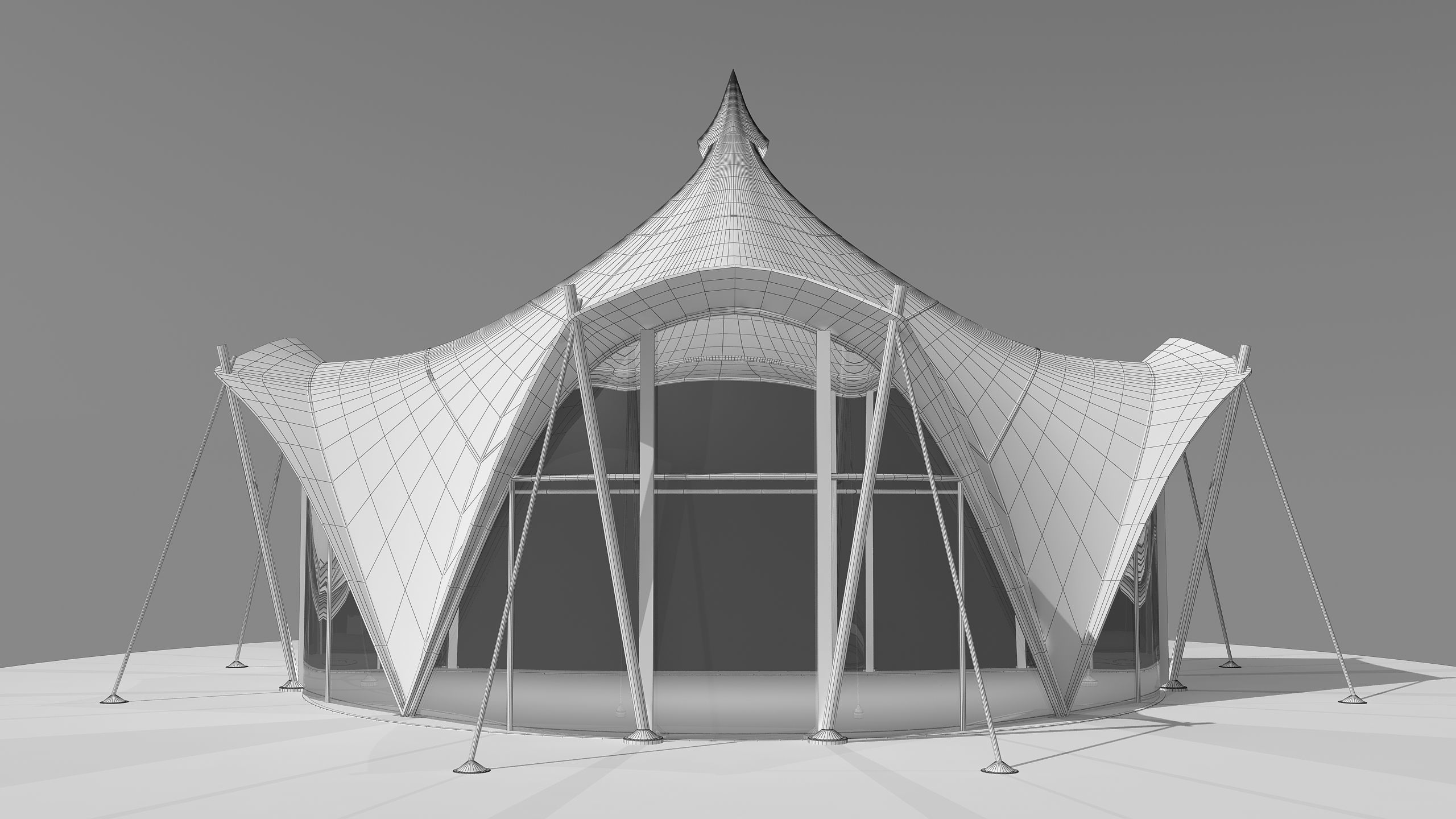 0202 - Circular Tent 3D model | CGTrader