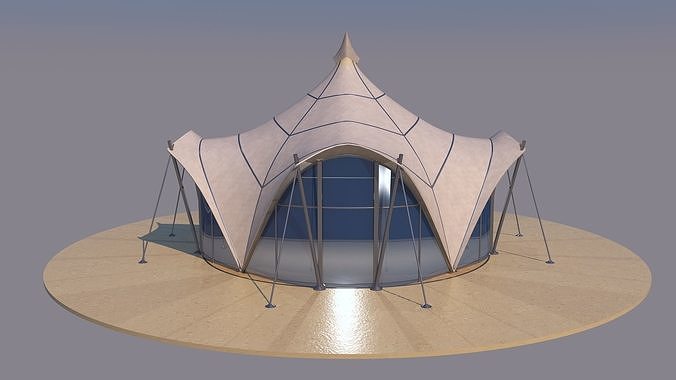 0202 - Circular Tent 3D model | CGTrader