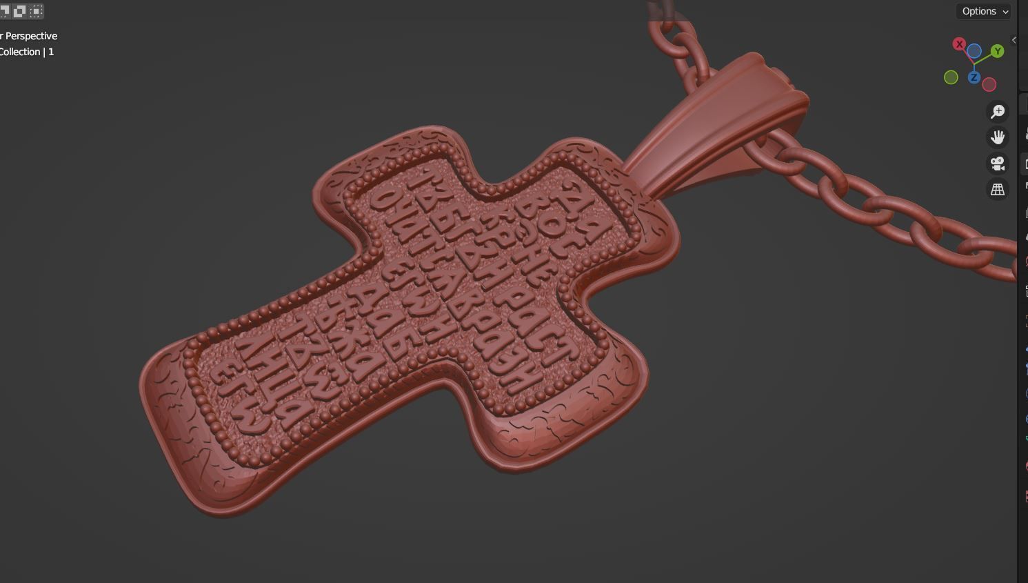 Cross Necklace Design 3D model 3D printable | CGTrader