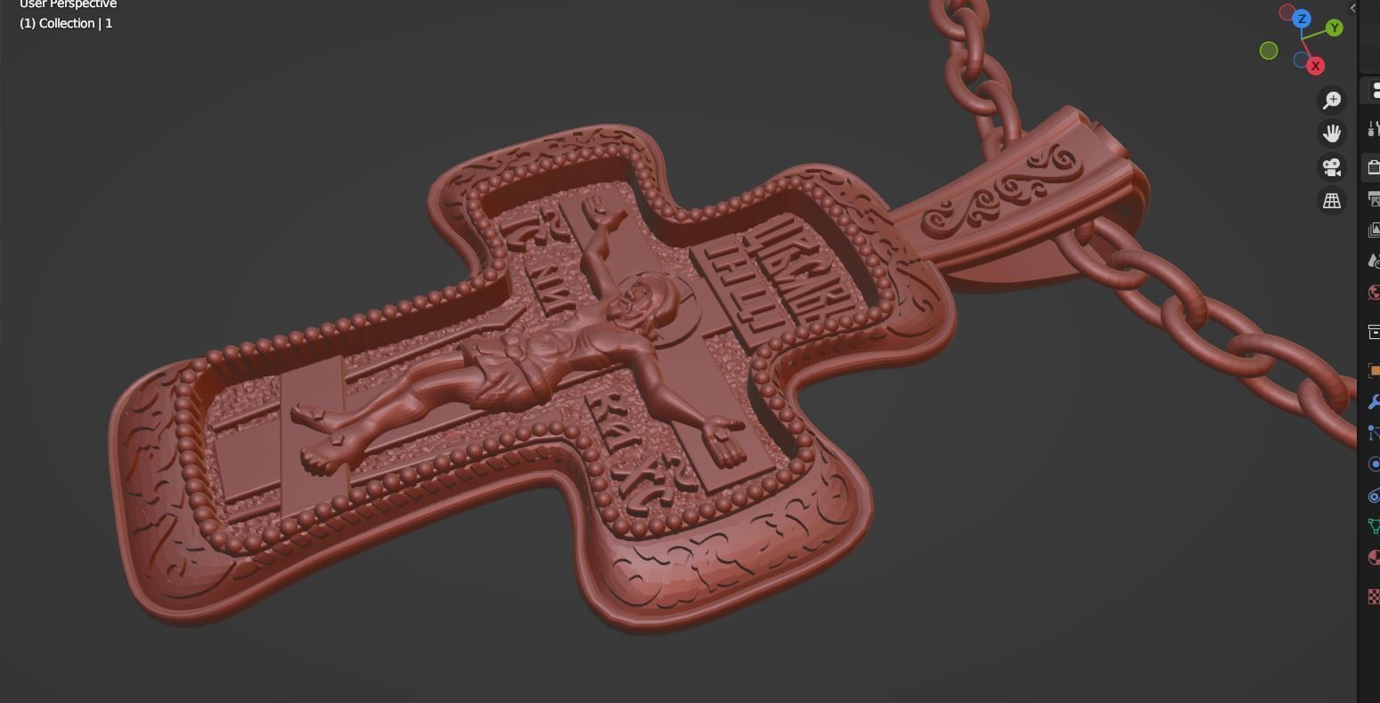 Cross Necklace Design 3D model 3D printable | CGTrader