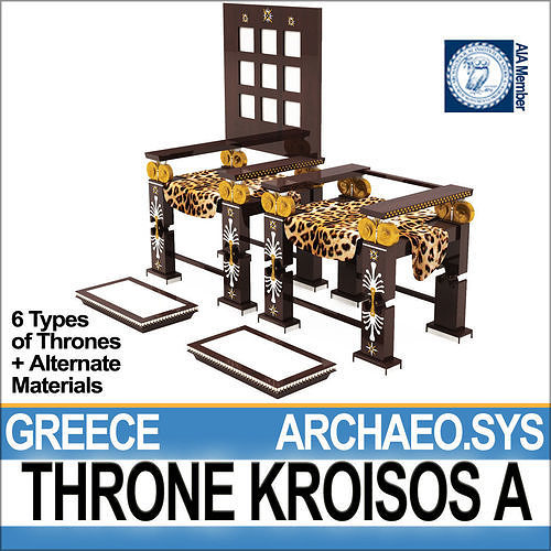Ancient Greek Throne Kroisos A 3D model | CGTrader