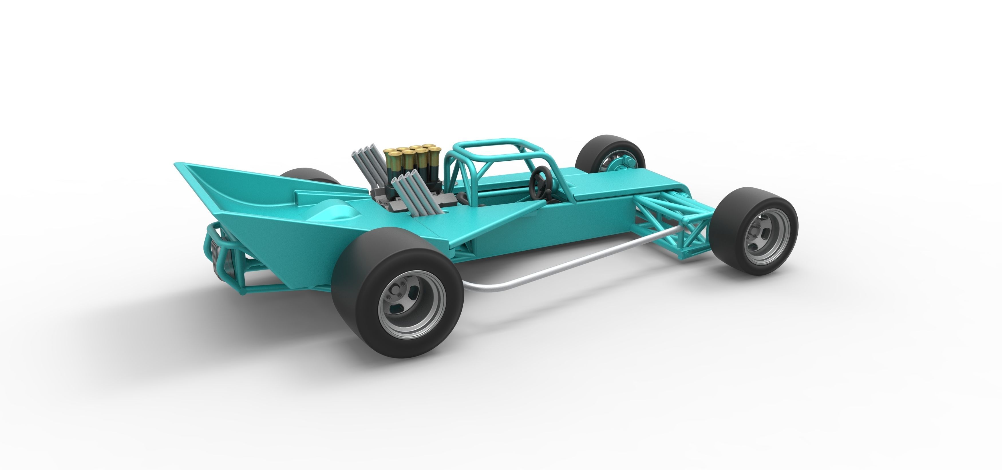 Supermodified rear engine race car Version 2 Scale 1 to 25 3D model 3D ...