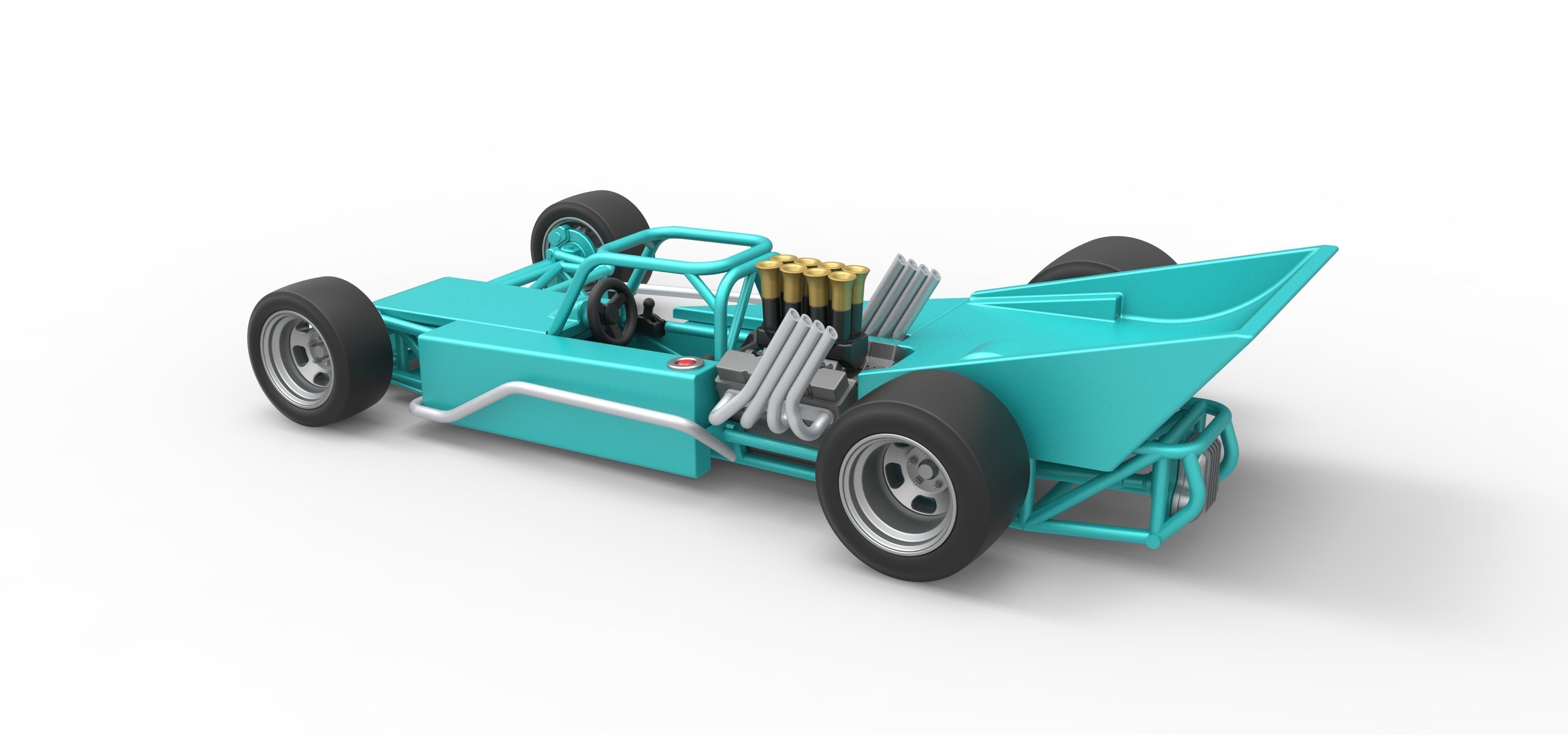Supermodified rear engine race car Version 2 Scale 1 to 25 3D model 3D ...