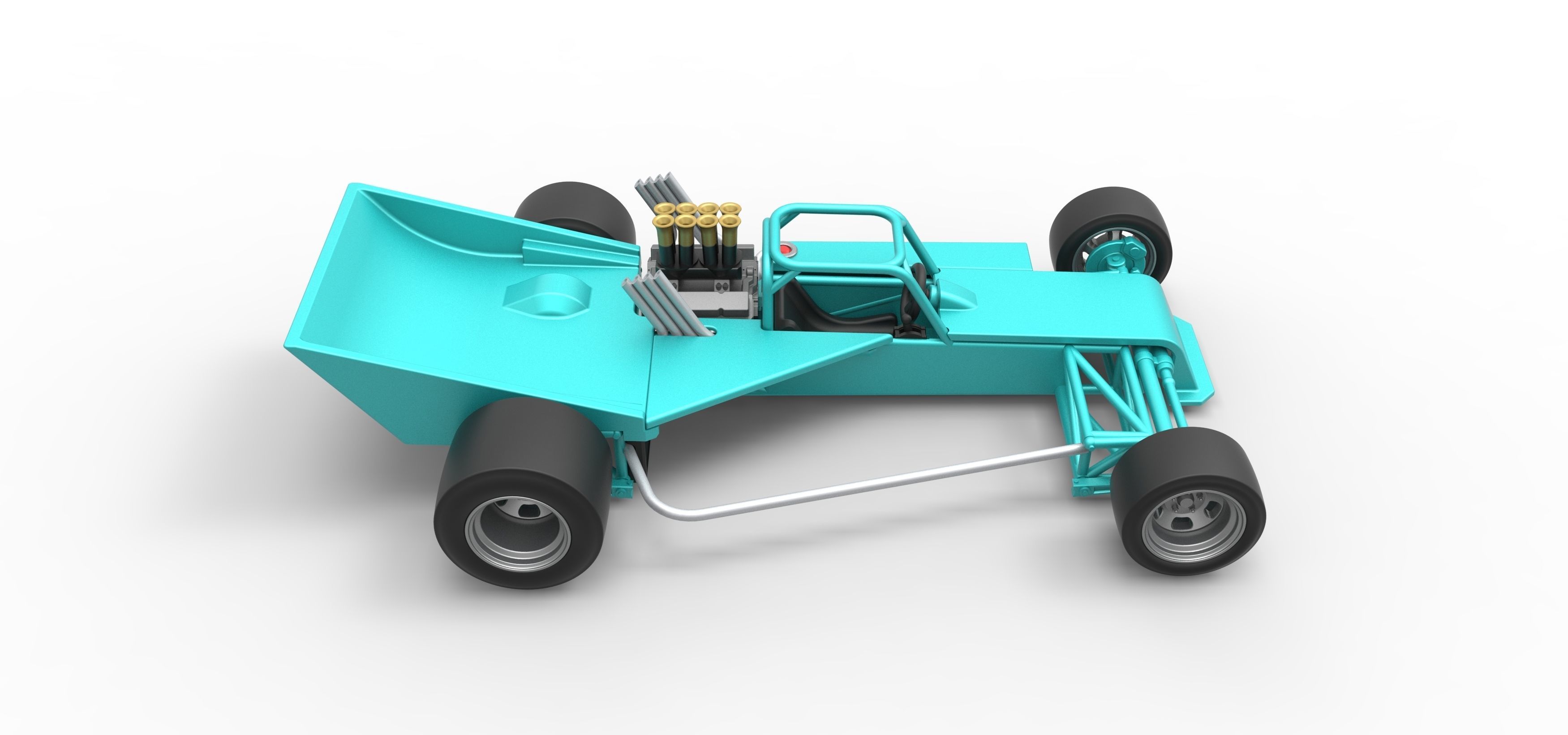 Supermodified rear engine race car Version 2 Scale 1 to 25 3D model 3D ...