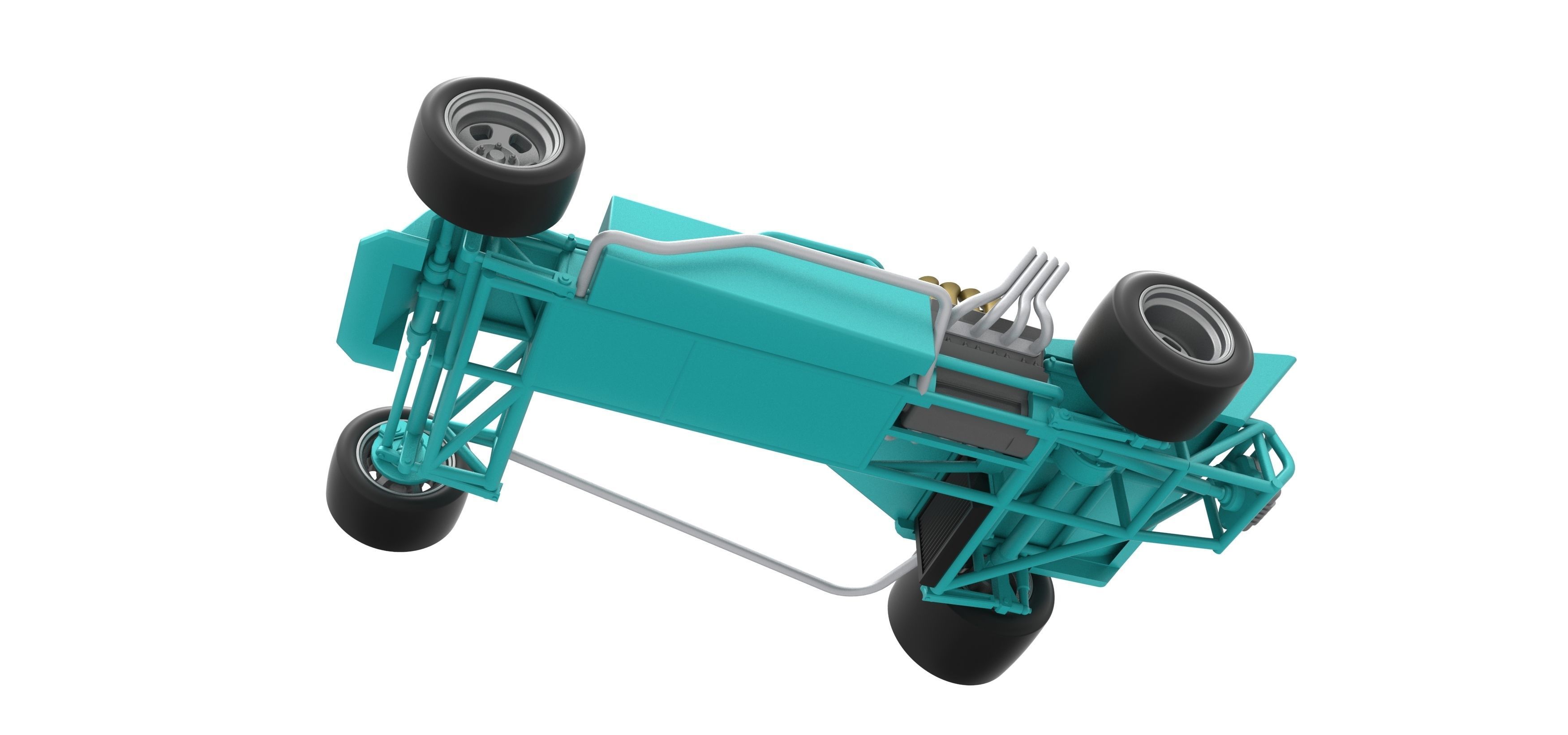 Supermodified rear engine race car Version 2 Scale 1 to 25 3D model 3D ...