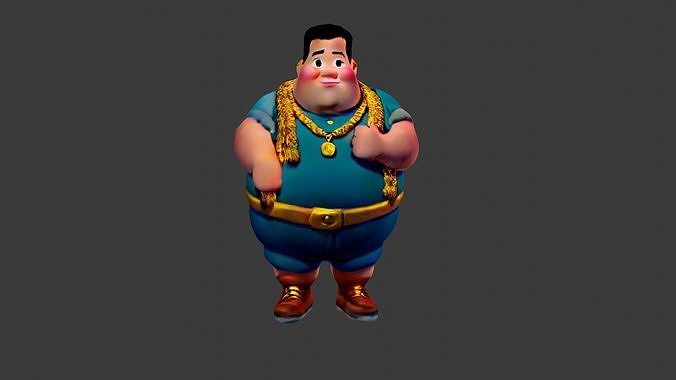 3D model Fat Cartoon Man VR / AR / low-poly | CGTrader