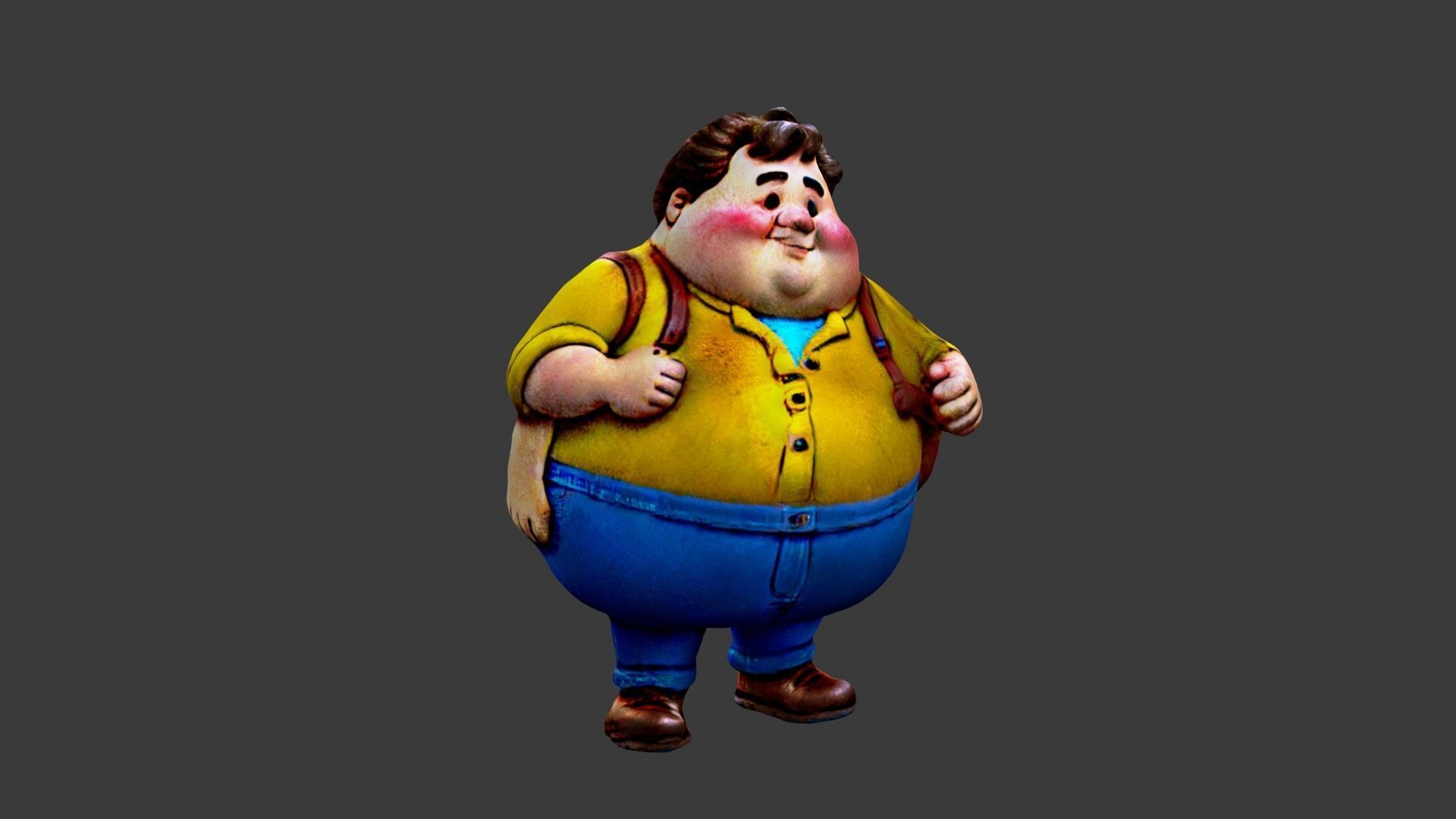 3D model Fat Cartoon Man VR / AR / low-poly | CGTrader
