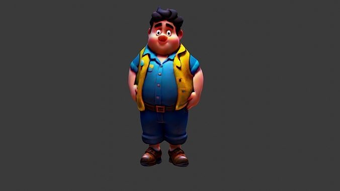 3D model Fat Man VR / AR / low-poly | CGTrader