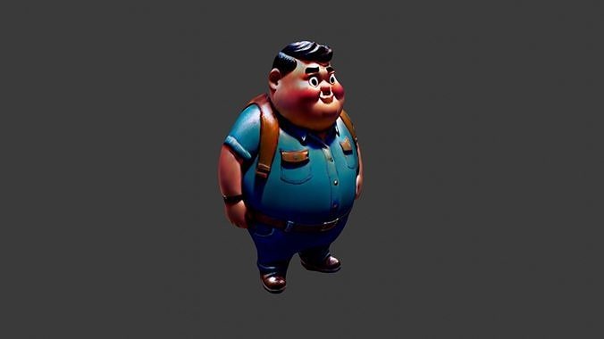 3D model Fat Man VR / AR / low-poly | CGTrader