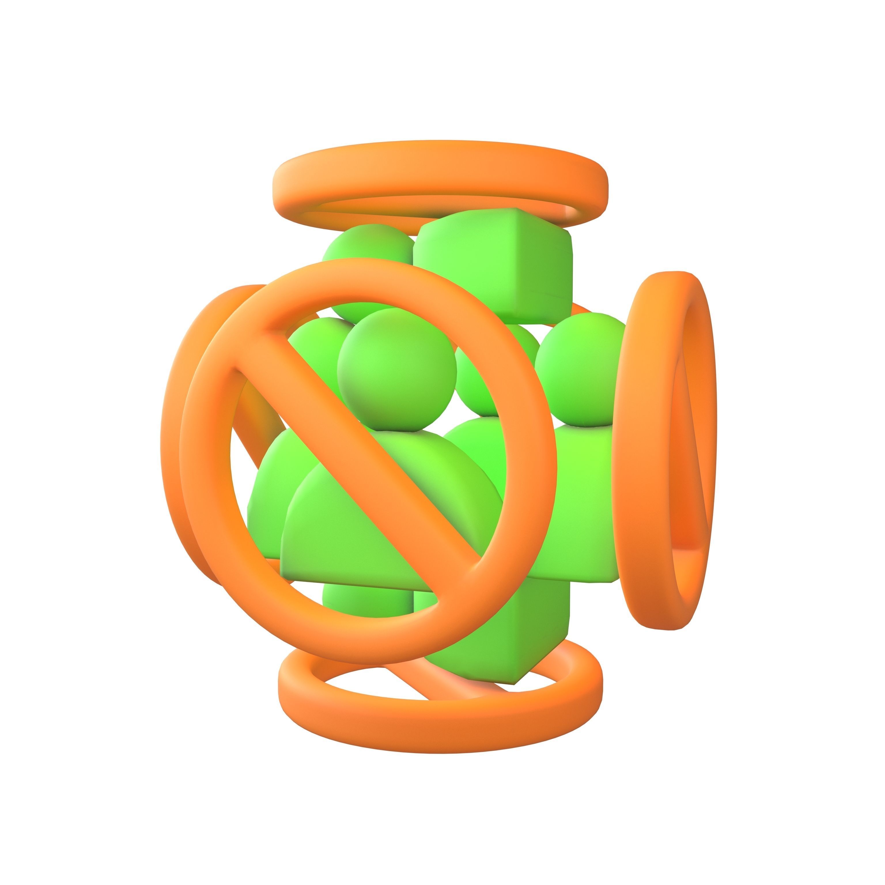 3D model Blocked User Icon V2 007 VR / AR / low-poly | CGTrader