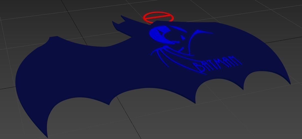 Batman the animated series logo rev7 double free 3D model 3D printable ...