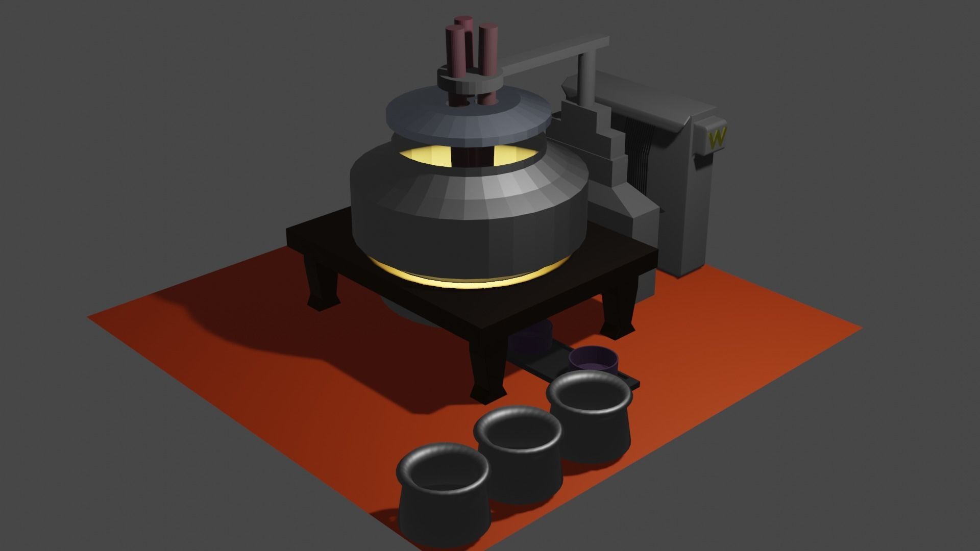 Electric arc furnance 3D model | CGTrader