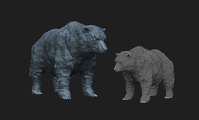 bear model 3D model 3D printable | CGTrader