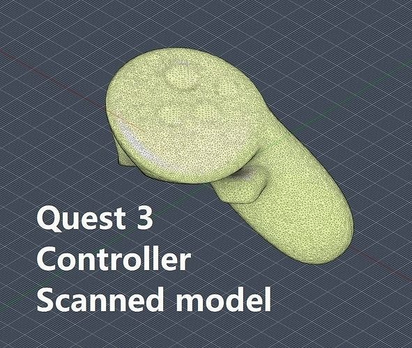 Meta Quest 3 Controller Scanned Model 3D model 3D printable | CGTrader