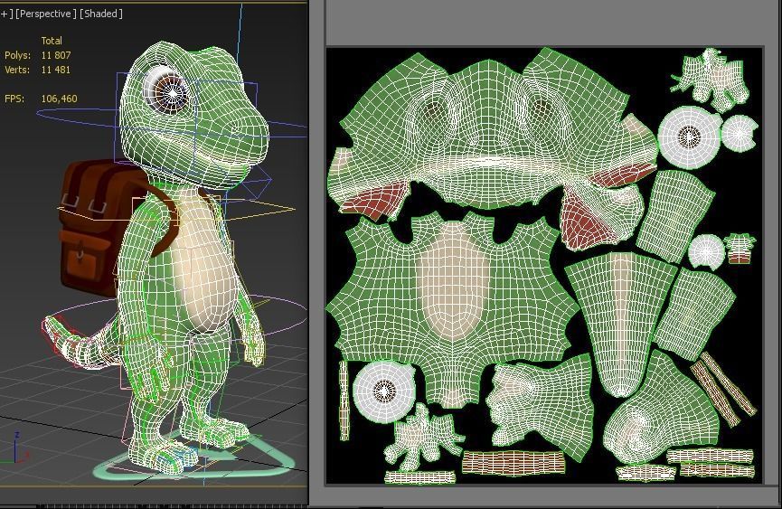 3D model cartoon gecko Traveler VR / AR / low-poly | CGTrader