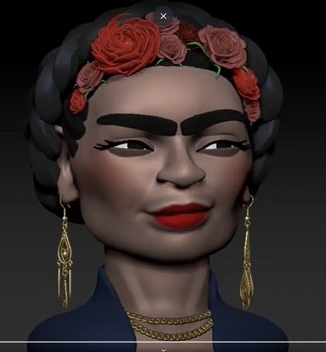 FRIDA KAHLO 3D model 3D printable | CGTrader