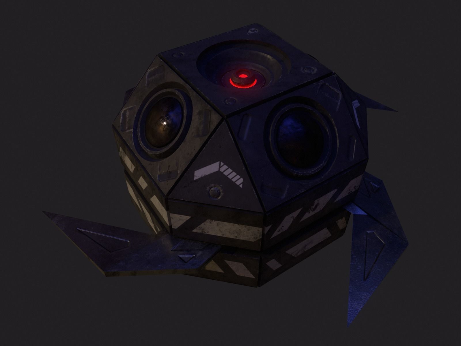 3d Model Drone Robot Hack And Slash Vr Ar Low Poly Cgtrader