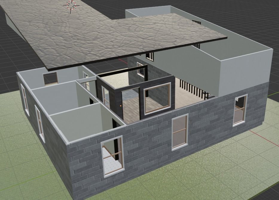 Tiny home - Half N Half Connected Real Time Scale 3D model | CGTrader