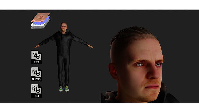 3D model Character Jesse Game-ready VR / AR / low-poly | CGTrader