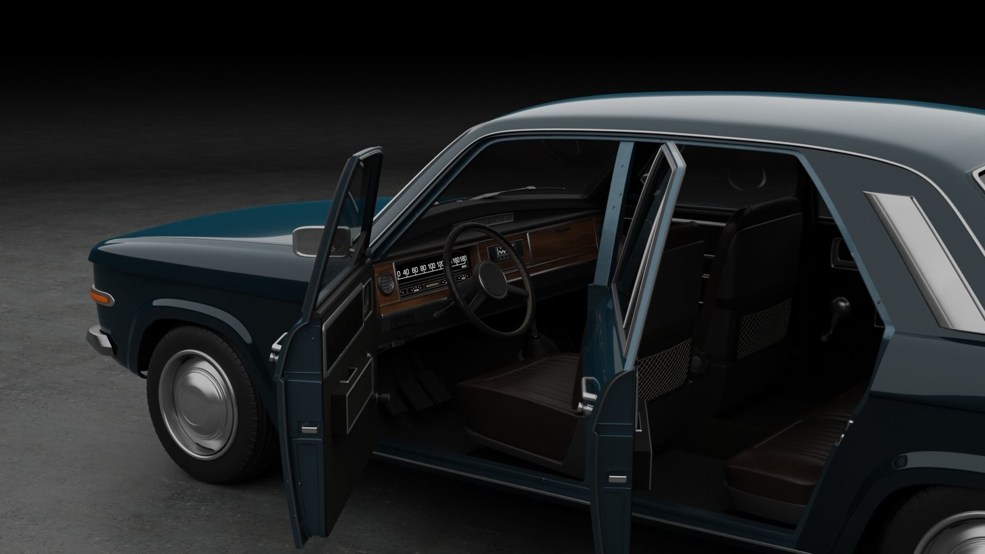 Generic 70s soviet sedan 3D model | CGTrader