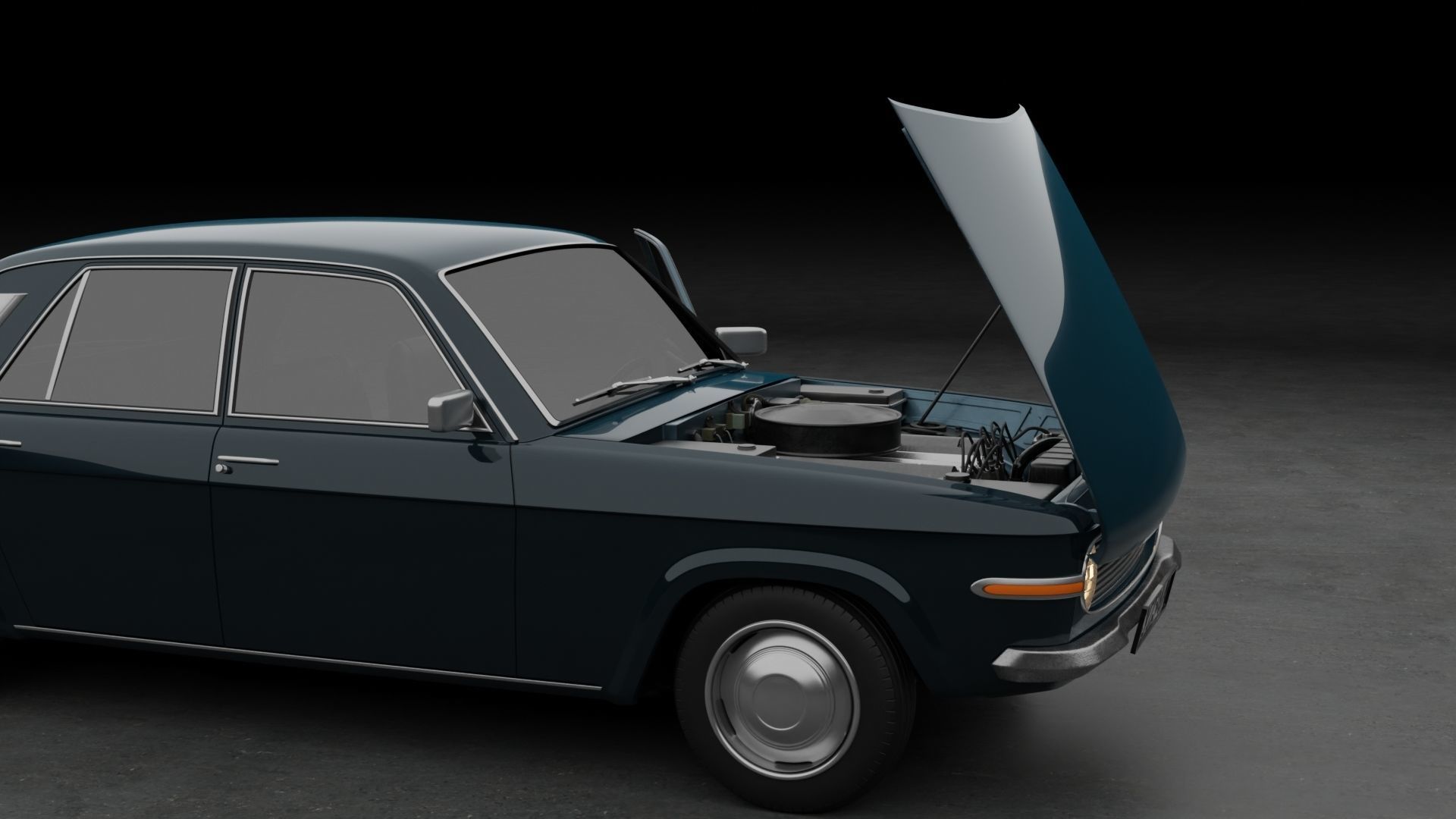 Generic 70s soviet sedan 3D model | CGTrader