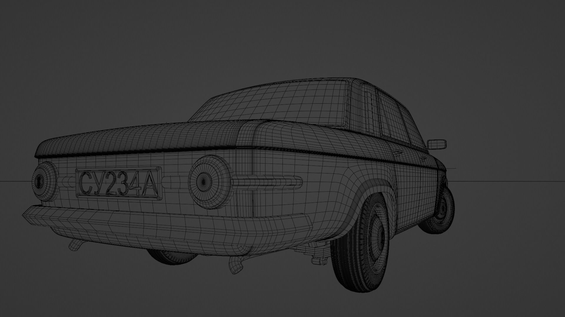 Generic 70s soviet sedan 3D model | CGTrader