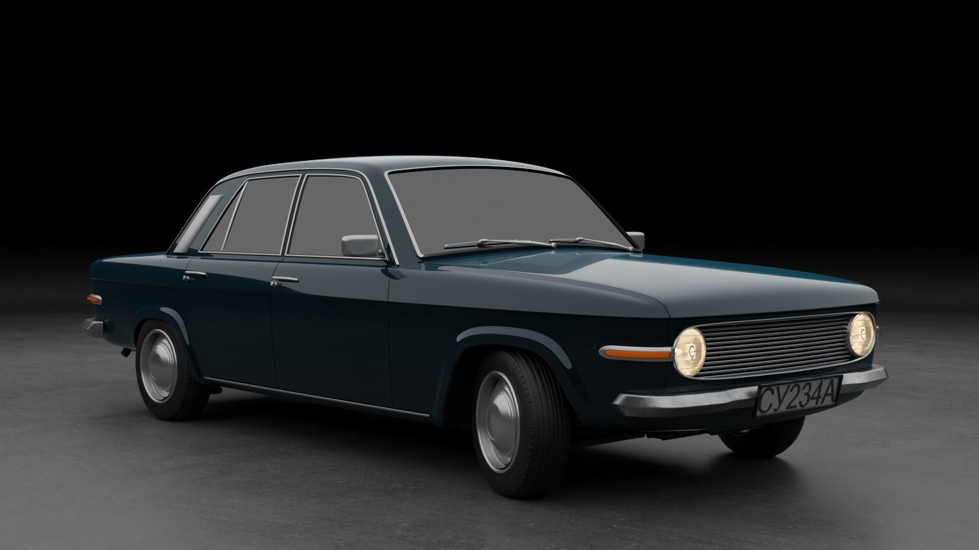 Generic 70s soviet sedan 3D model | CGTrader