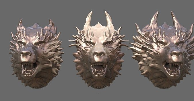 Alpha Wolf bust collection 1 3D model | CGTrader