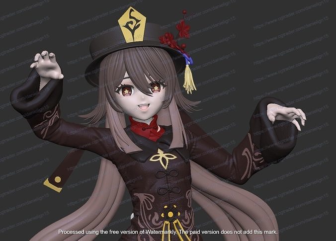 Hu Tao Genshin Impact HIDEF KEYED MODEL 3D print model 3D model 3D ...