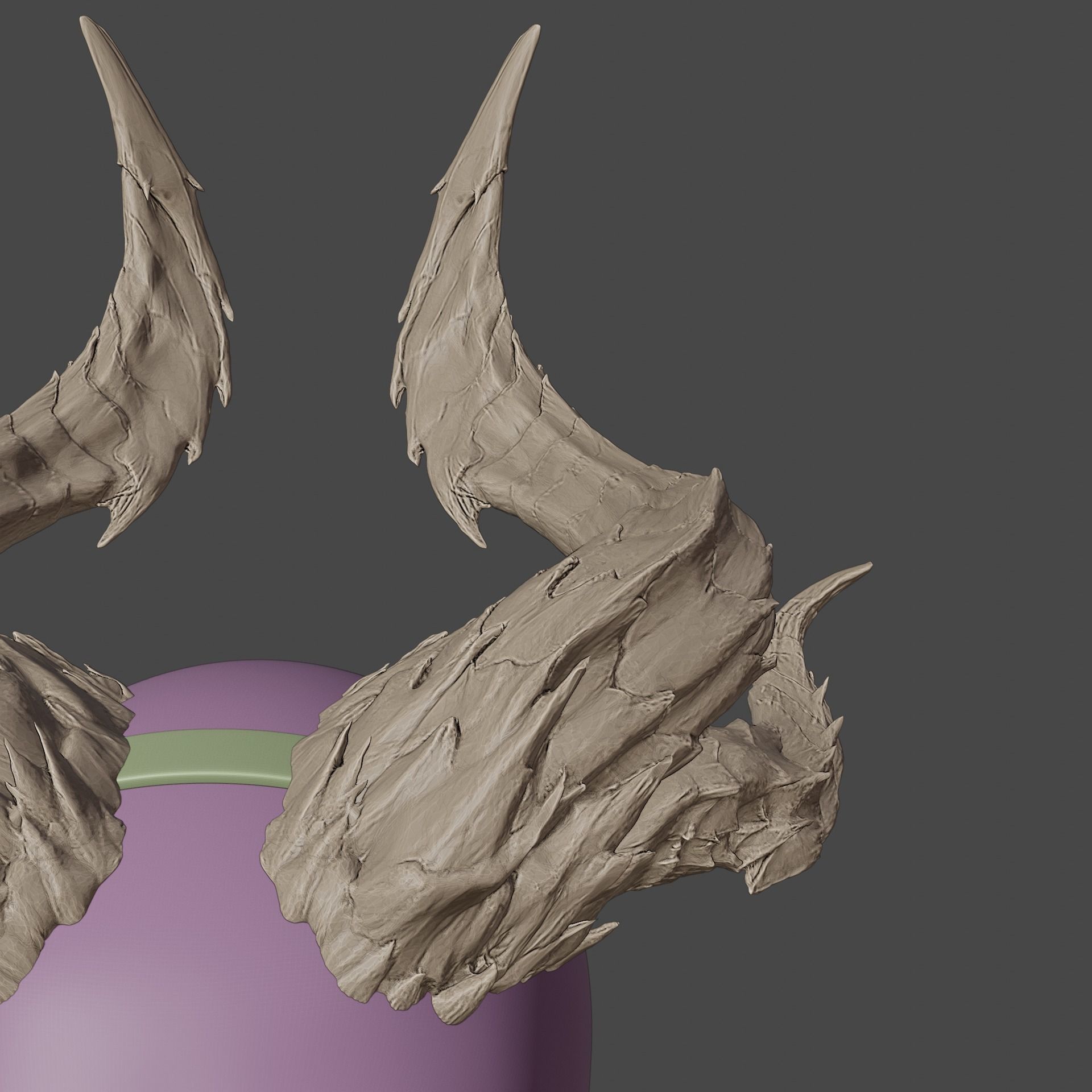 Fantasy Devil Raphael Haarlep Incubus Horns Set Baldurs Gate 3 3D model ...