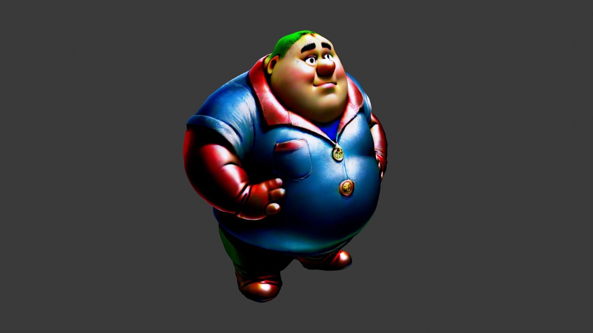 3D model Fat Cartoon Man VR / AR / low-poly | CGTrader