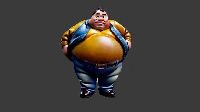3D model Cartoon Fat Man VR / AR / low-poly | CGTrader