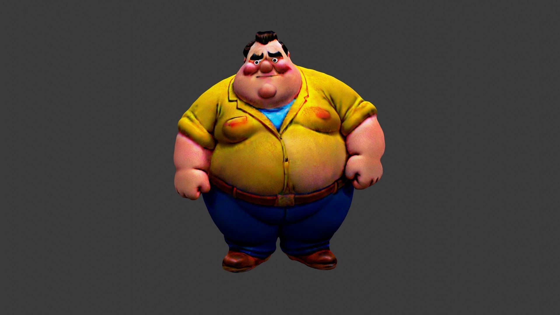 3D model Cartoon Fat Man VR / AR / low-poly | CGTrader