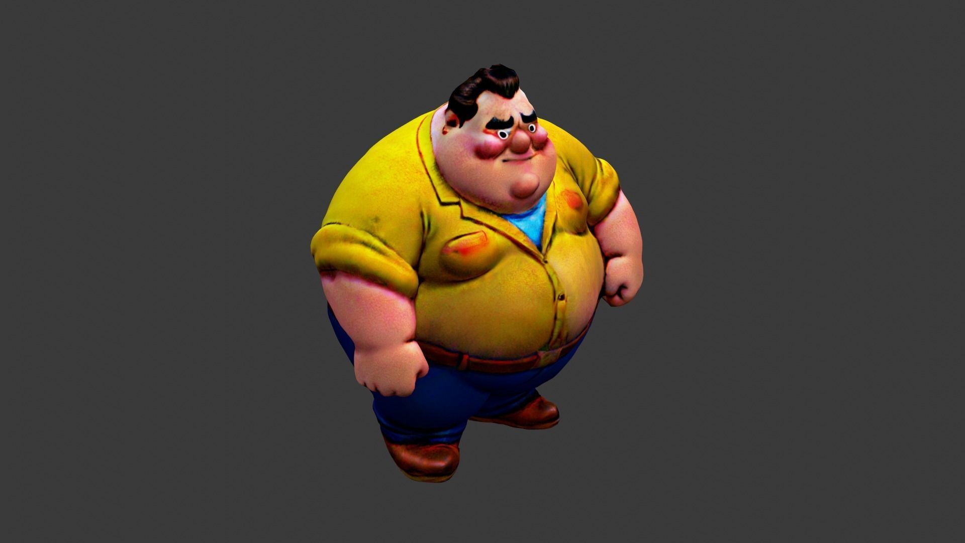 3D model Cartoon Fat Man VR / AR / low-poly | CGTrader