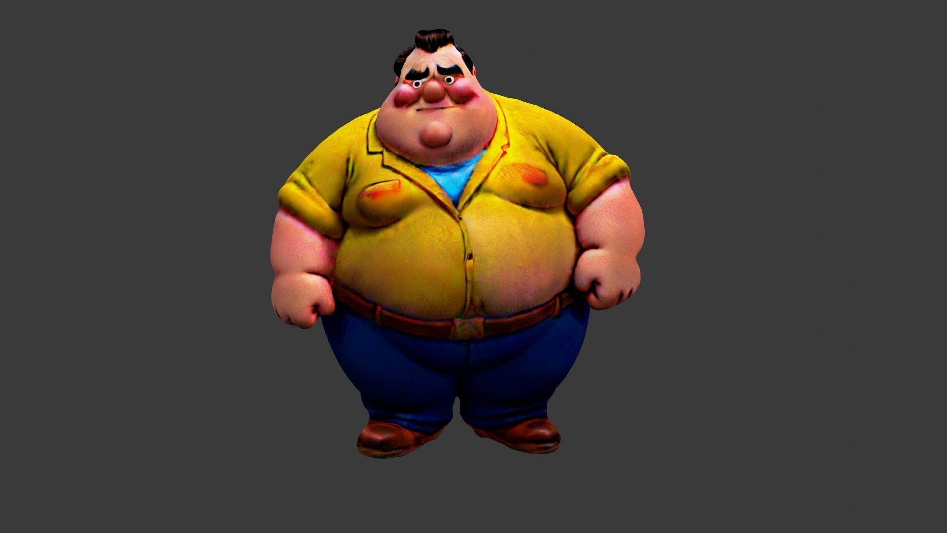 3D model Cartoon Fat Man VR / AR / low-poly | CGTrader