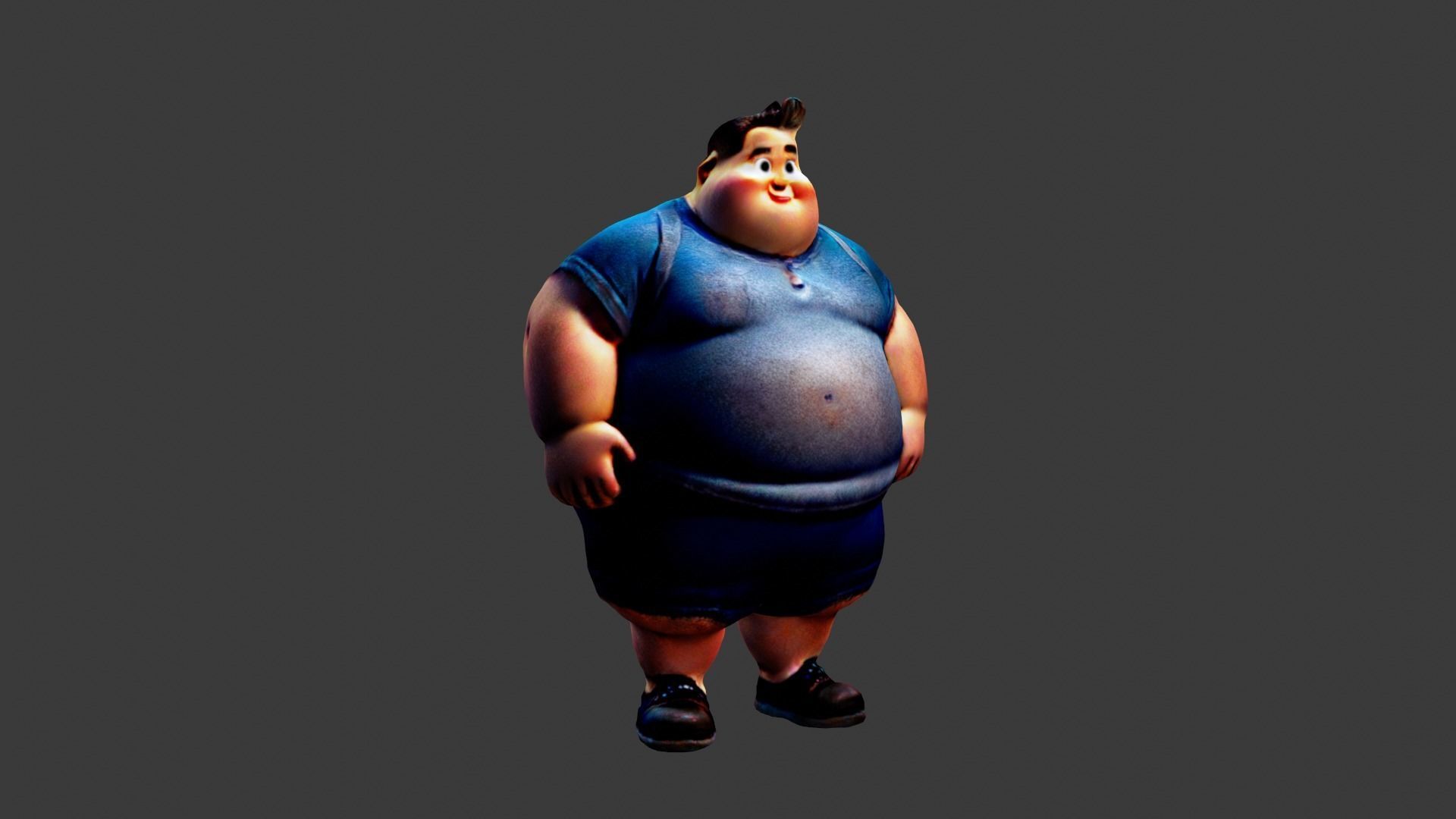 3D model Fat Man Character VR / AR / low-poly | CGTrader