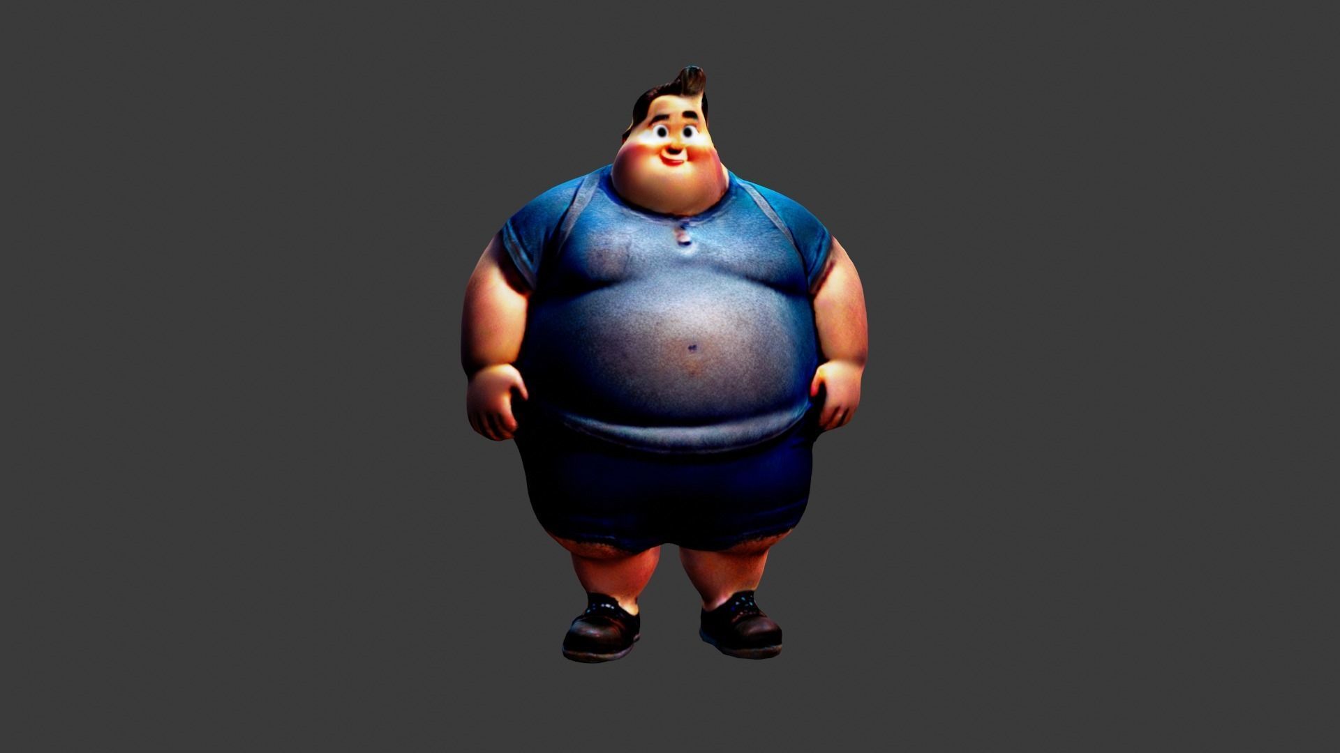 3D model Fat Man Character VR / AR / low-poly | CGTrader