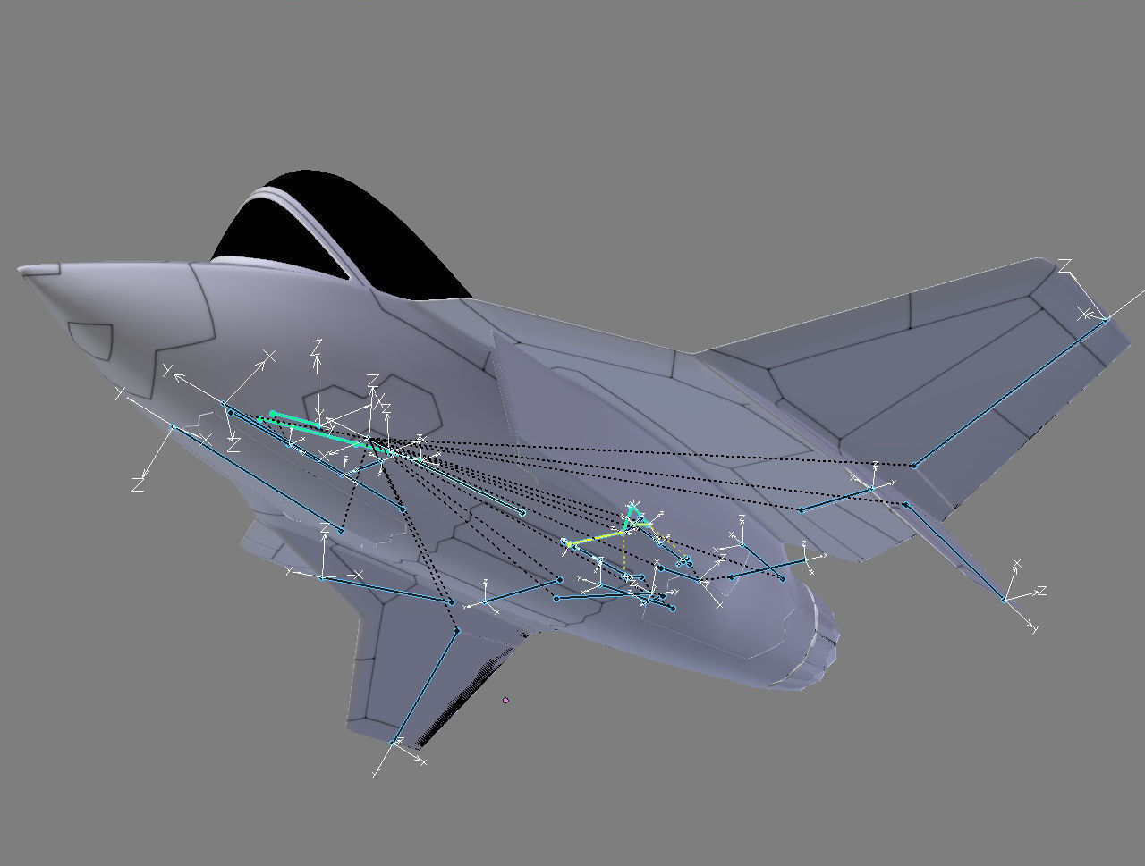 Animated Cartoon Jet Fighter 3D model animated rigged | CGTrader