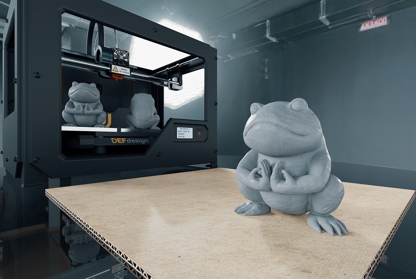 Naruto Stone Frog 3D Printed Sculpture 3D model 3D printable | CGTrader