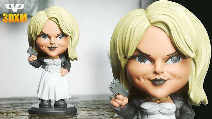 Bride of Chucky Chibi STL for 3D Printing ChibiSTL 3DXM 3D model 3D ...