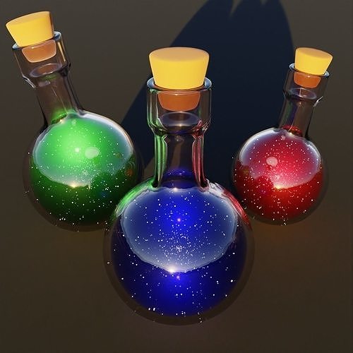 magic potion bottle 3D model | CGTrader