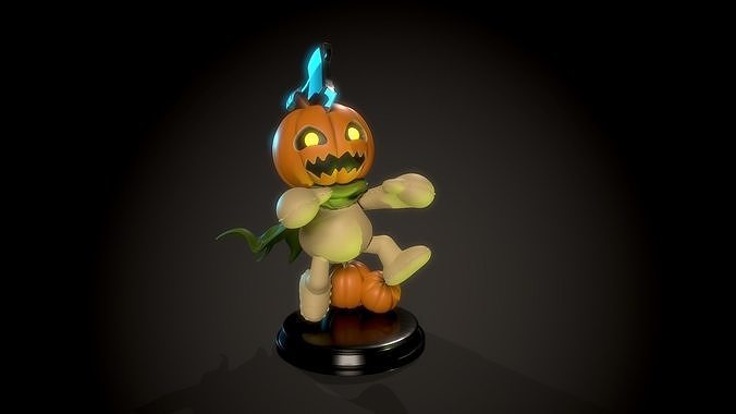 Pumpkinmon Digimon 3D model 3D printable | CGTrader