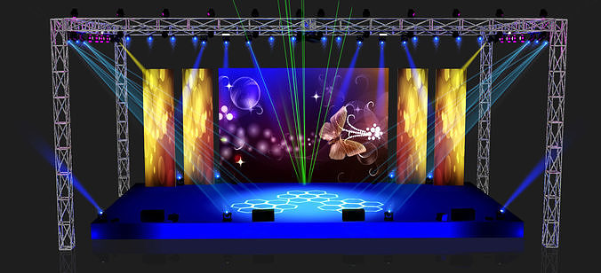 Stage party concert fashion catwalk T station 36 3D model | CGTrader