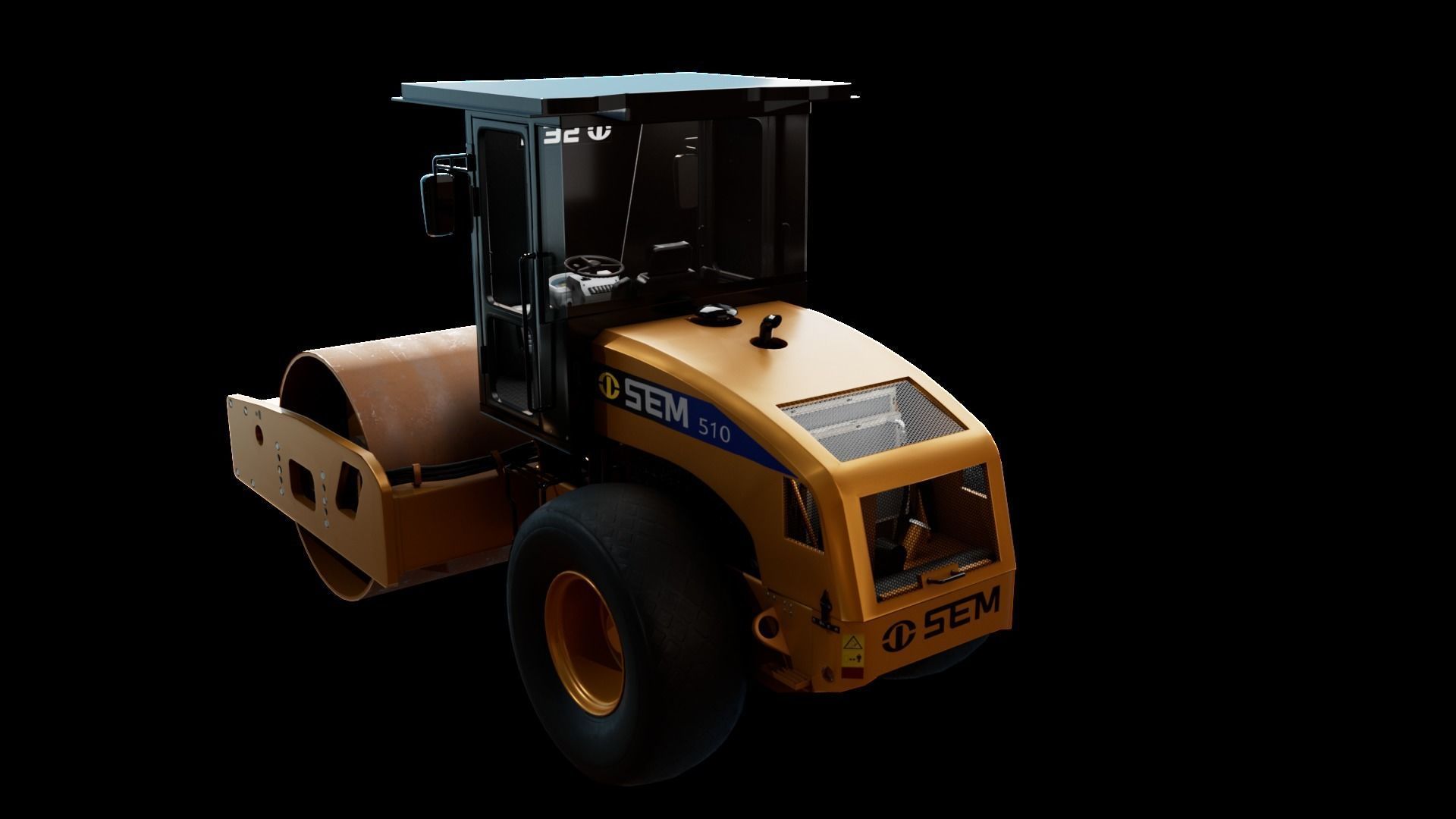 3D model SEM 510 Soil Compactor VR / AR / low-poly | CGTrader
