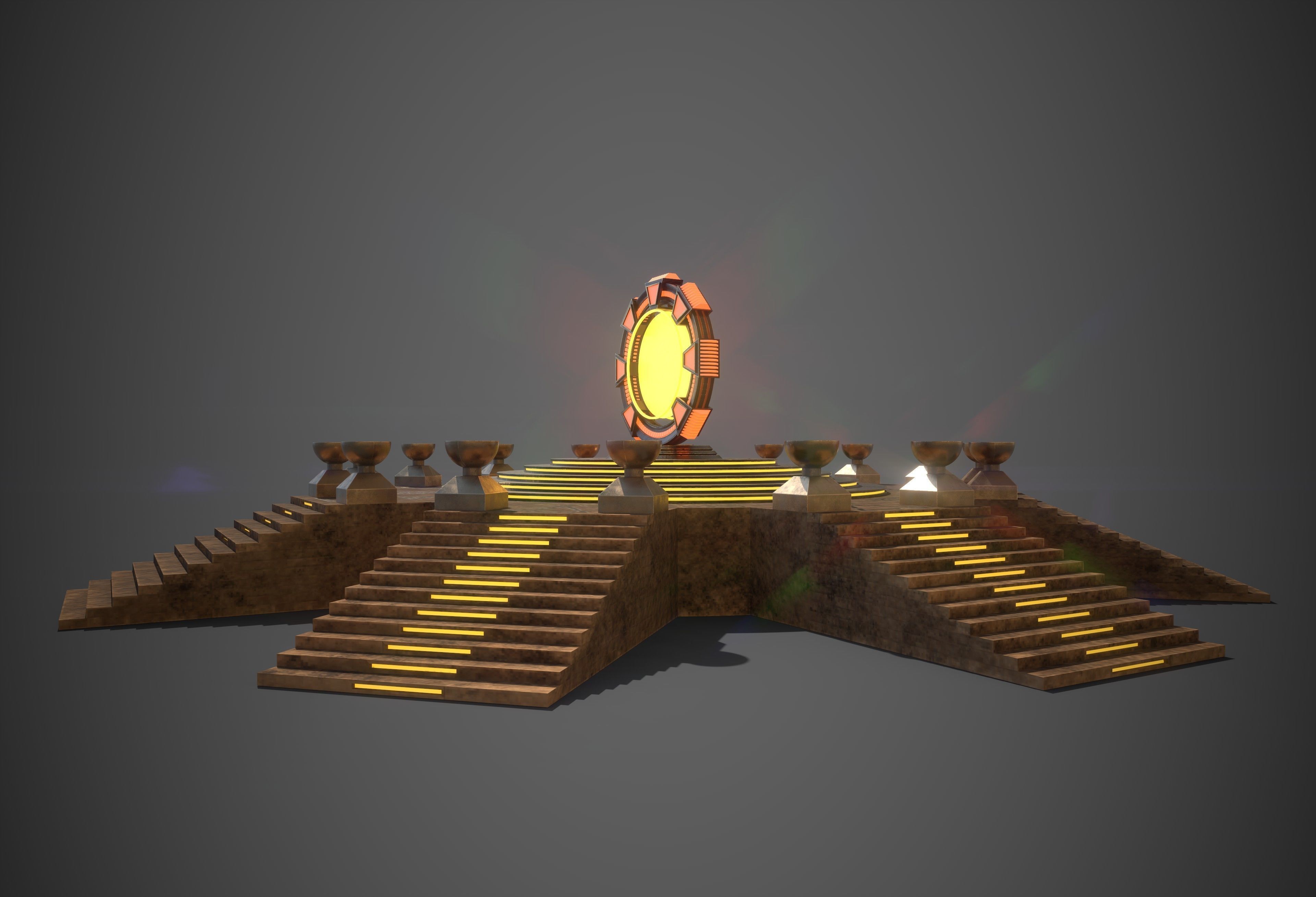3D model Star Gate Three VR / AR / low-poly | CGTrader