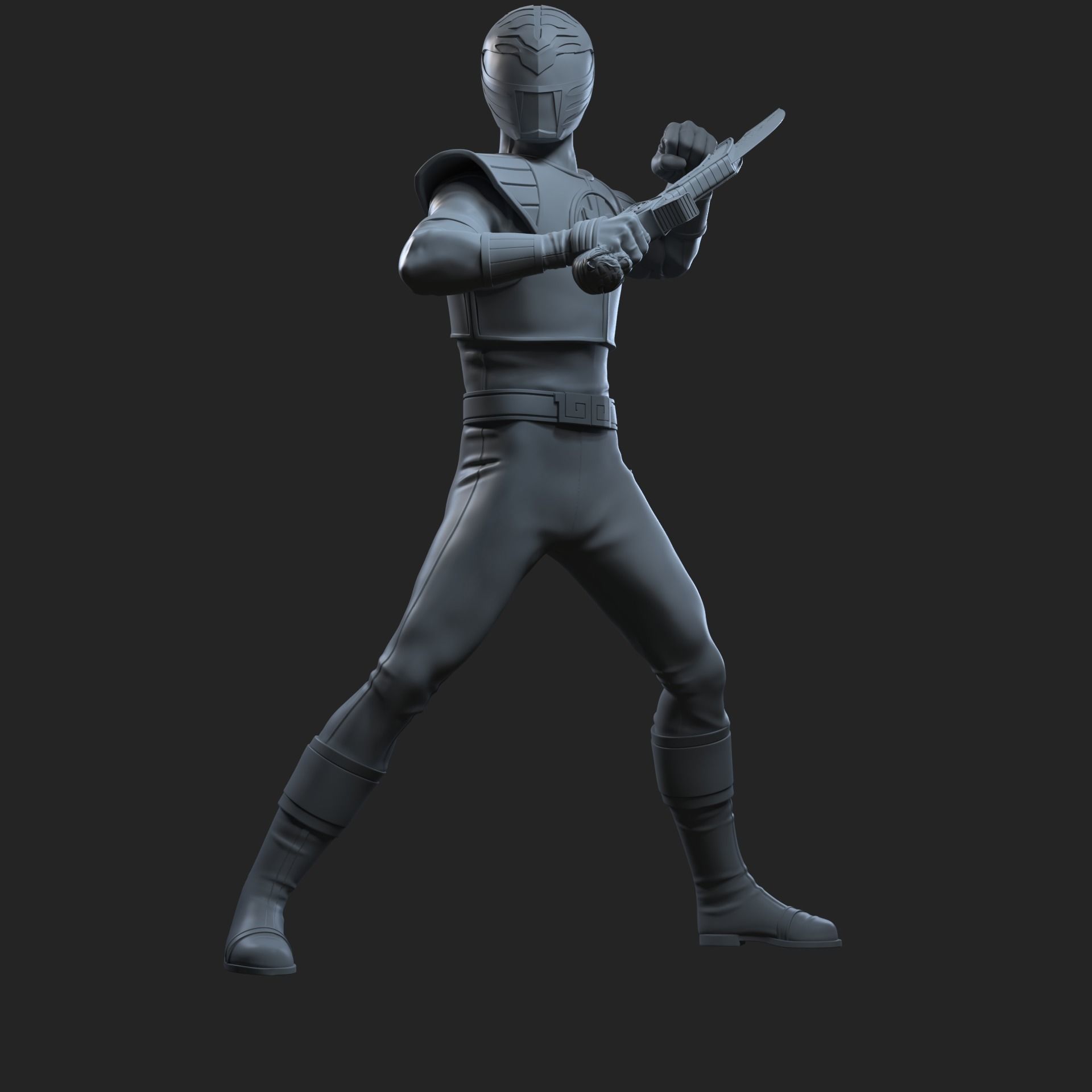 White Ranger Power Rangers with 2 swords and 5 hands 3D model 3D ...