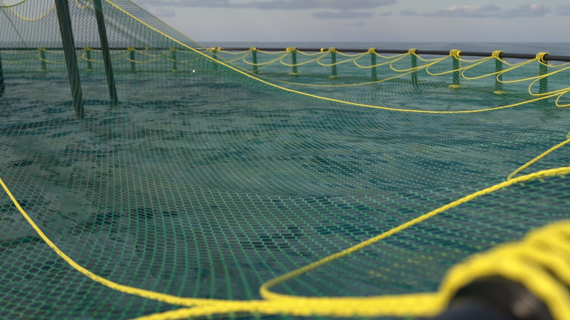 Fish Farm Net Ocean Sustainable Octane 3D model | CGTrader
